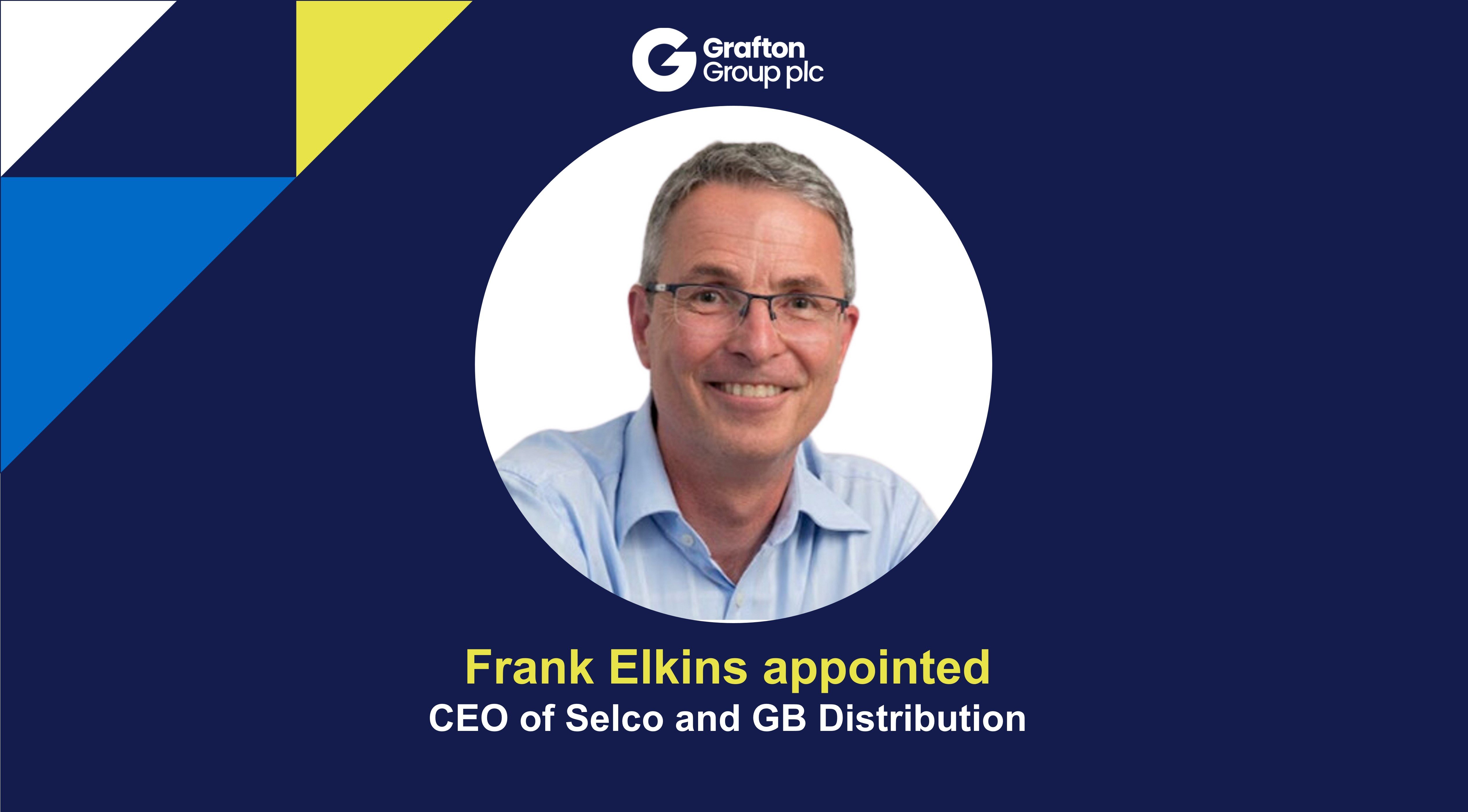 Frank Elkins Appointed CEO of Selco and GB Distribution | Grafton Group plc
